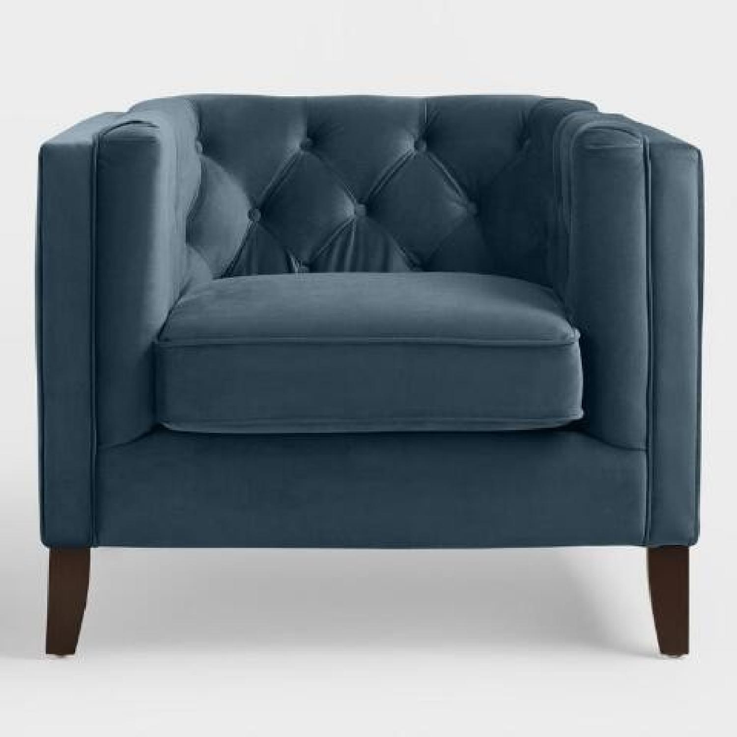 World Market Midnight Blue Kendall Velvet Chair