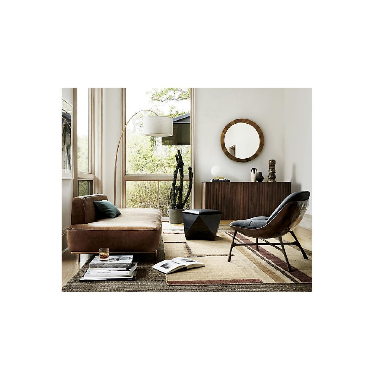 CB2 Saddle Leather Daybed/Chaise - AptDeco