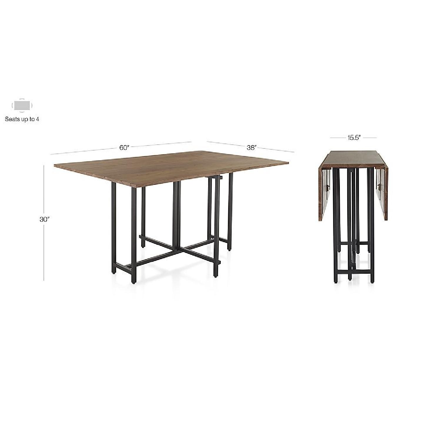 Crate & Barrel Origami Drop Leaf Rectangular Dining Table - AptDeco
