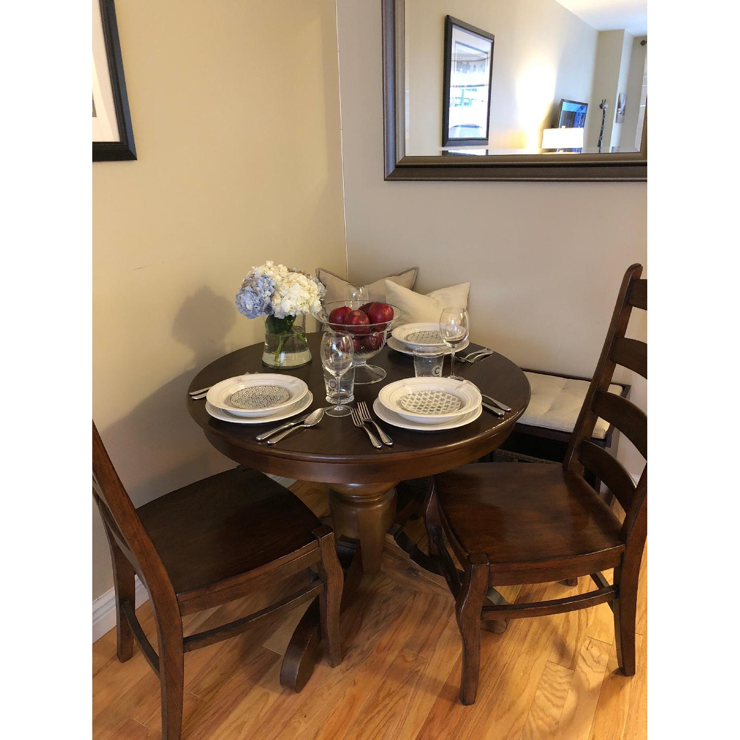 Pottery Barn Tivoli Fixed Pedestal Dining Table - AptDeco