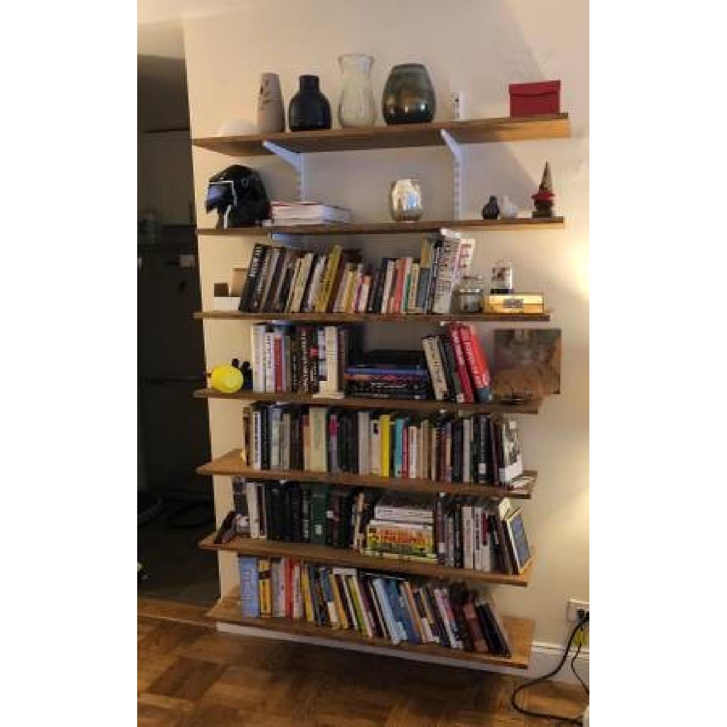 Wood Wall Shelving Unit/Bookshelves - AptDeco