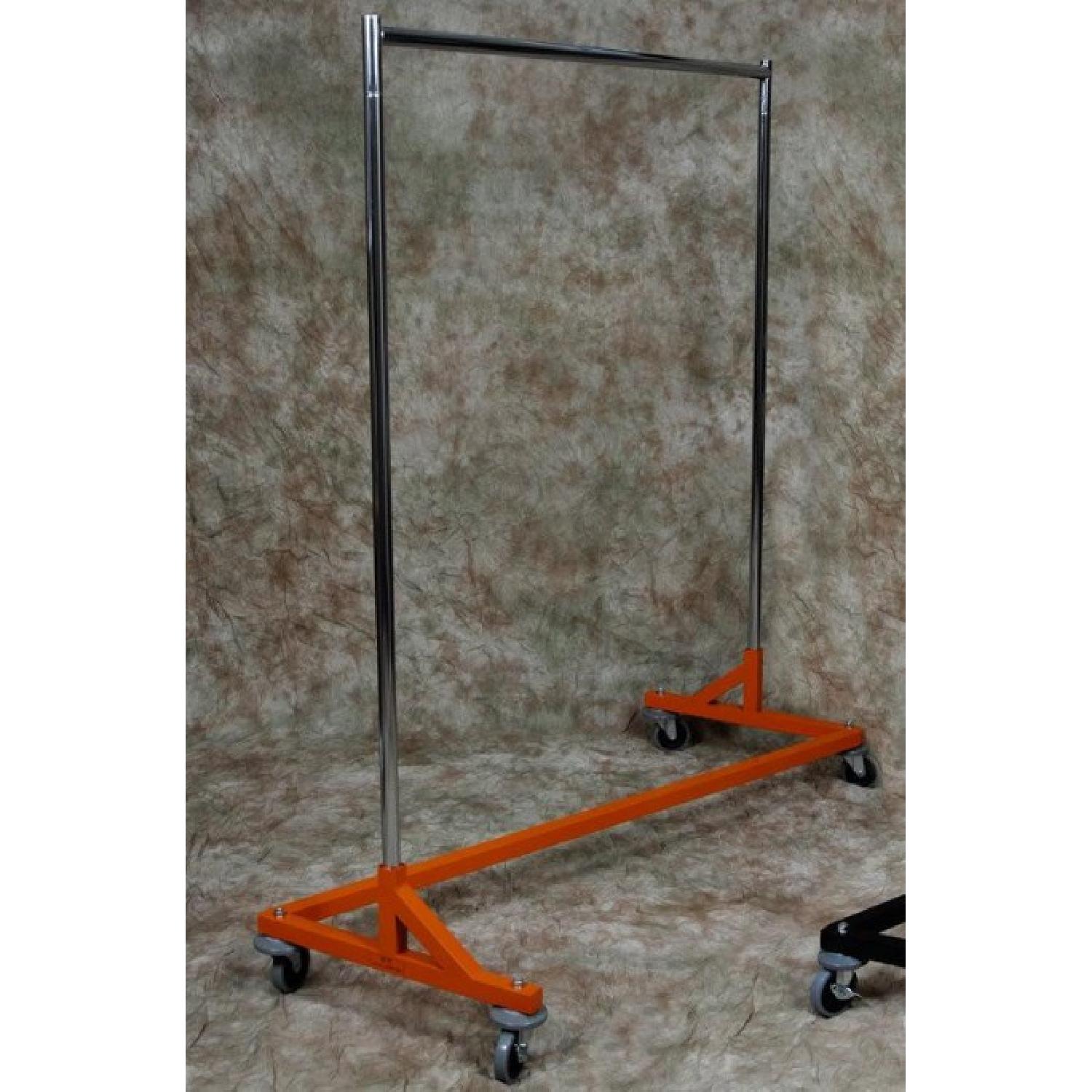 Single Rail Z Rack Rolling Garment Rack - AptDeco