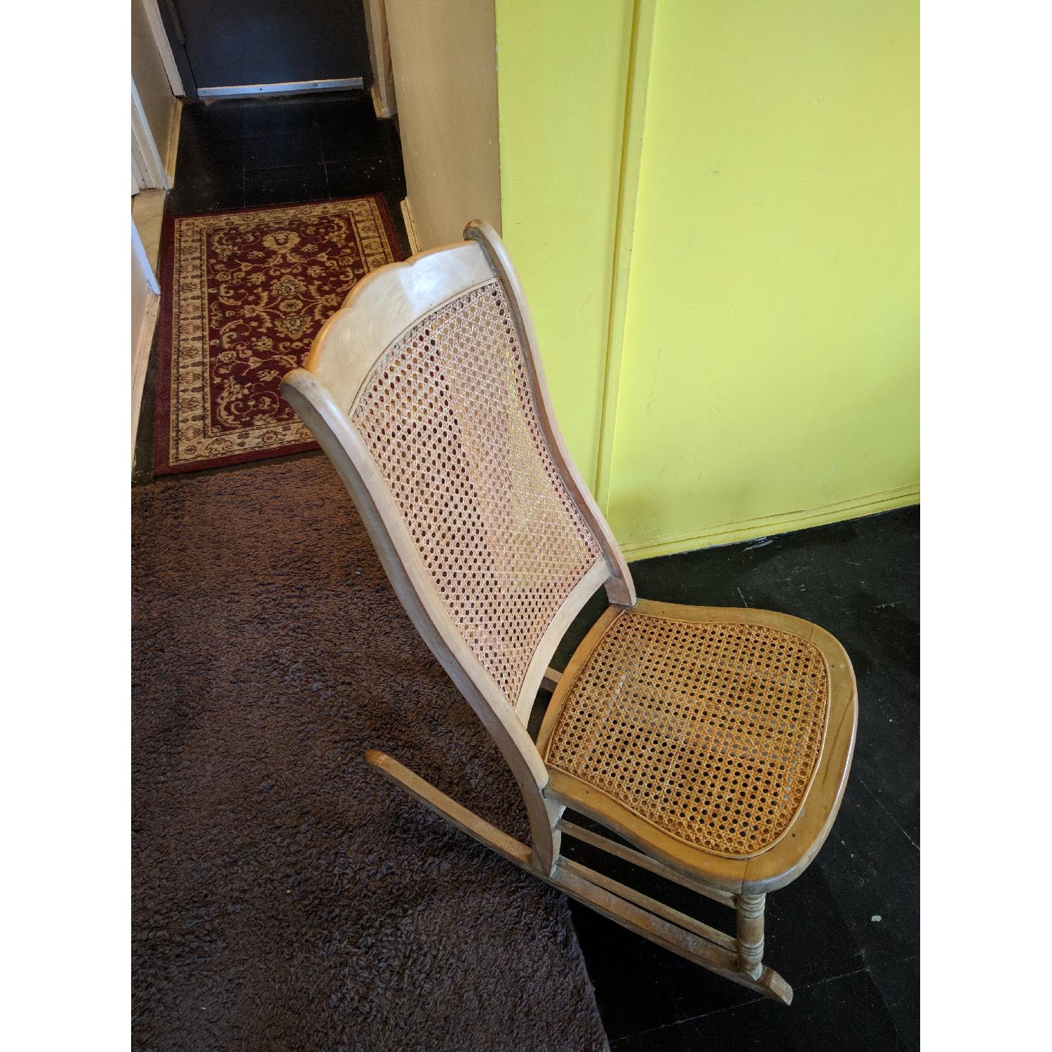 Antique Small Wooden Rocking Chair - AptDeco