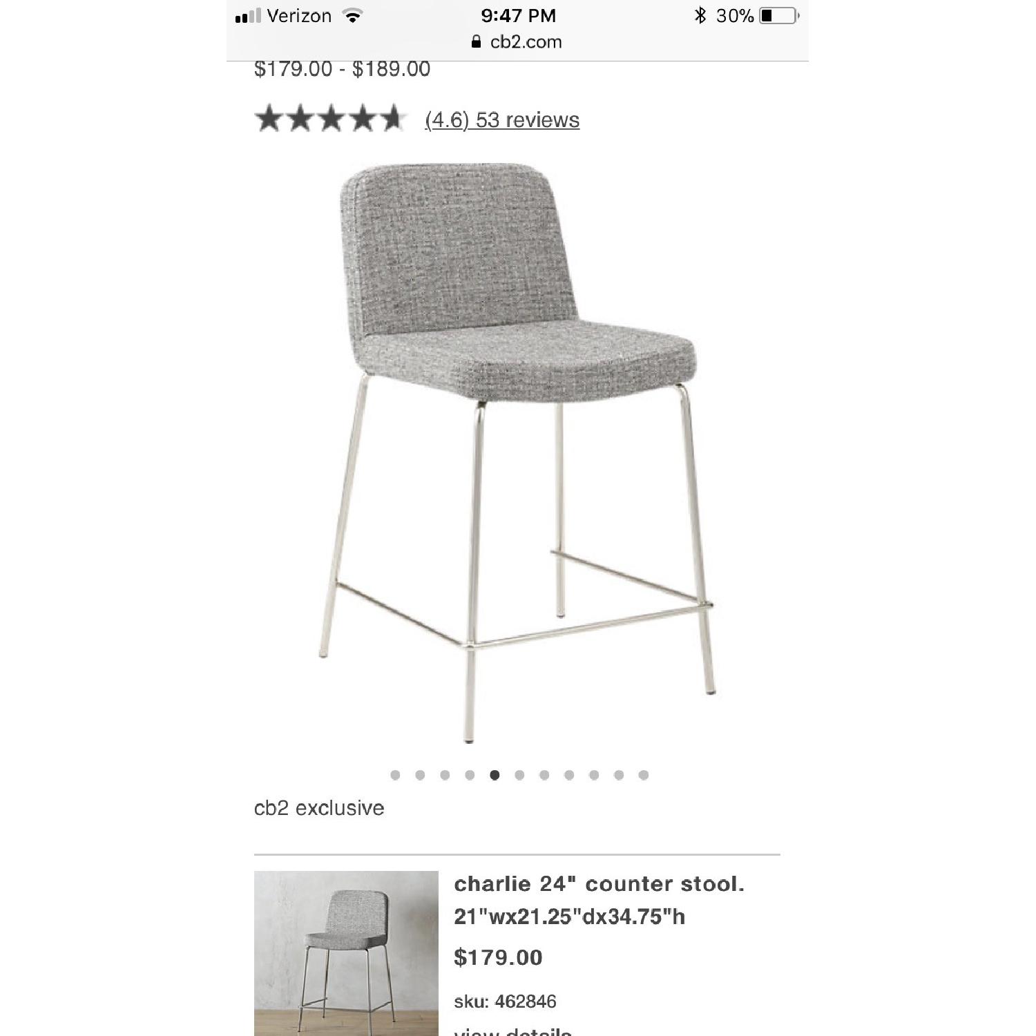 CB2 Charlie Counter Stool - AptDeco