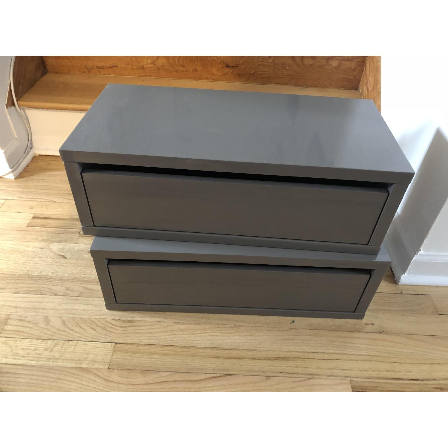 CB2 Grey Wall Mounted Storage Shelf - AptDeco