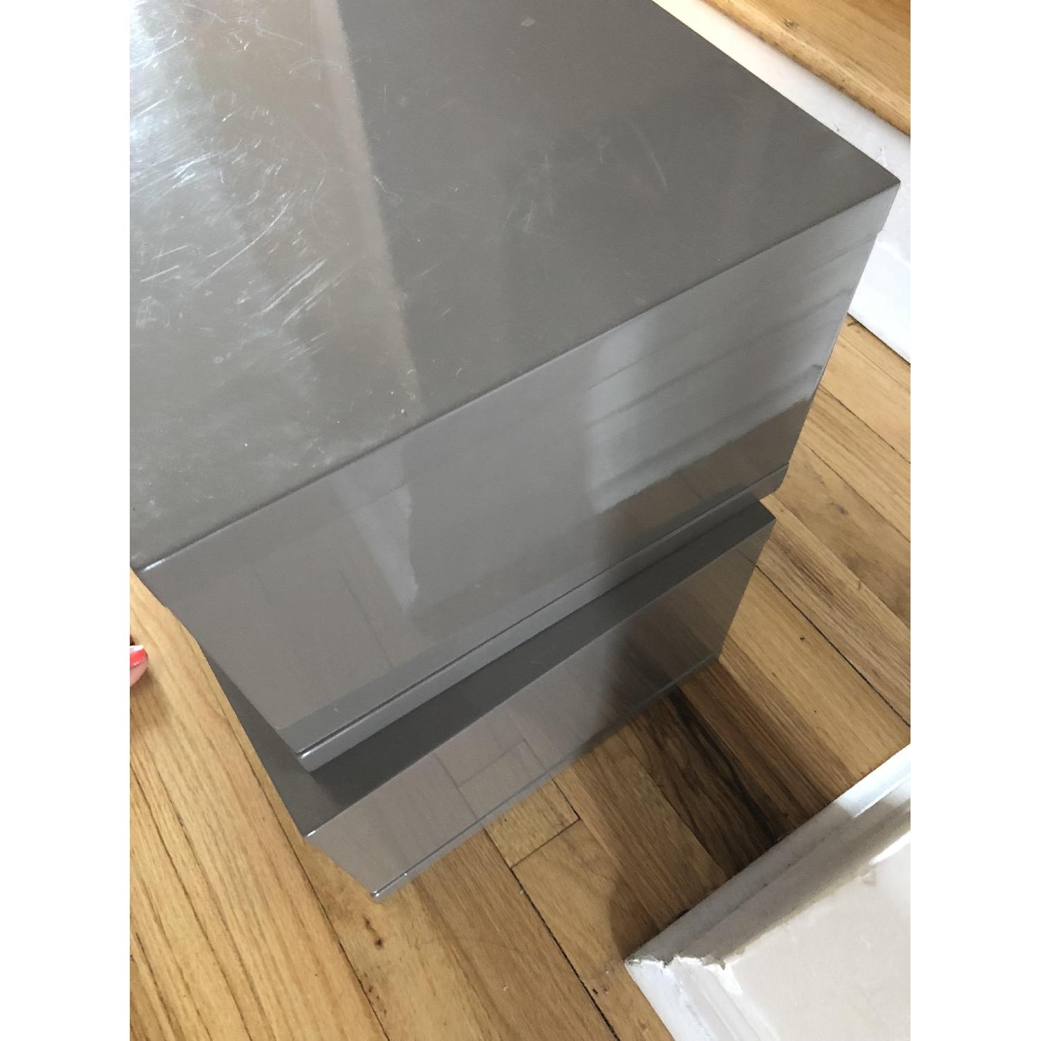 CB2 Grey Wall Mounted Storage Shelf - AptDeco