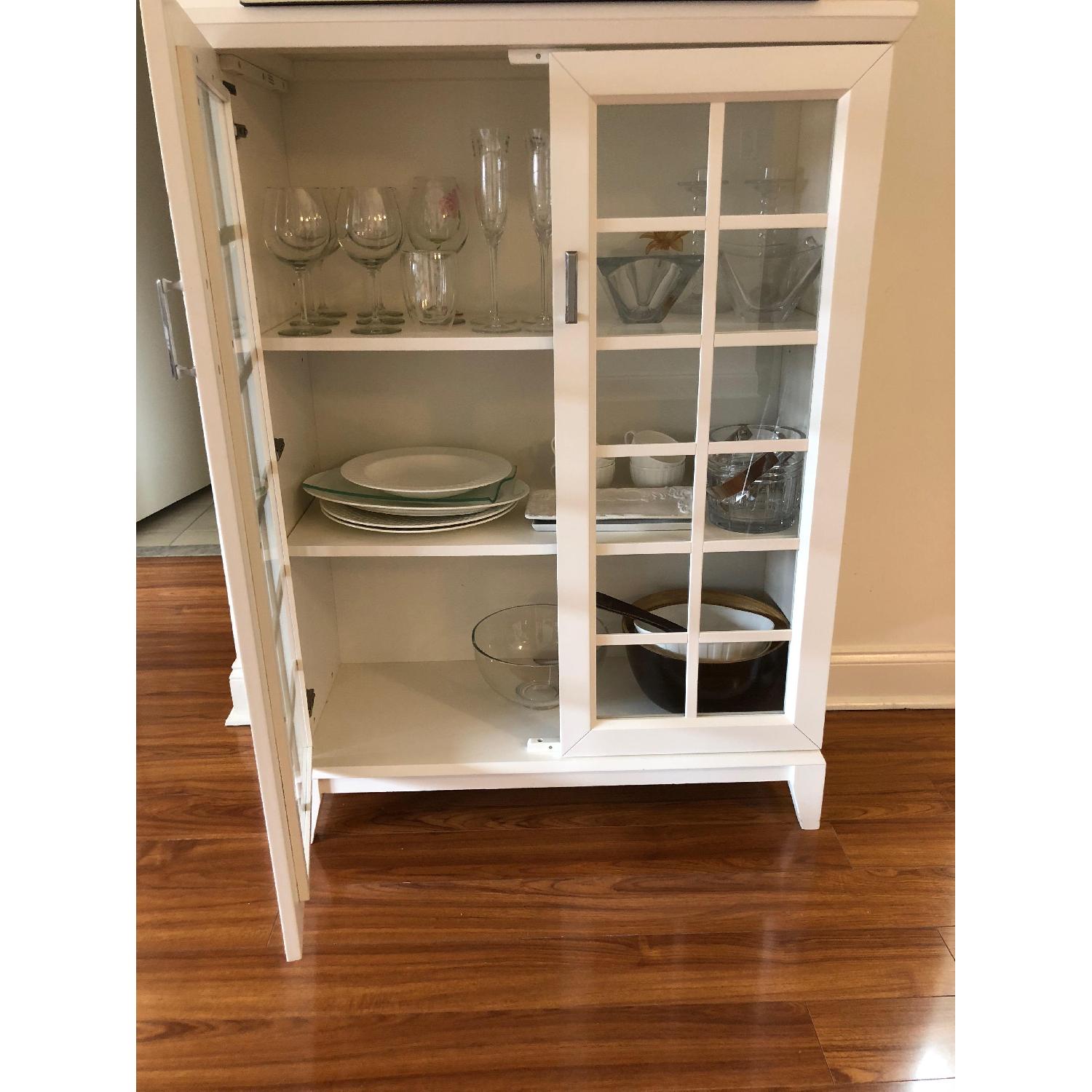 Crate Barrel Paterson White China Cabinet