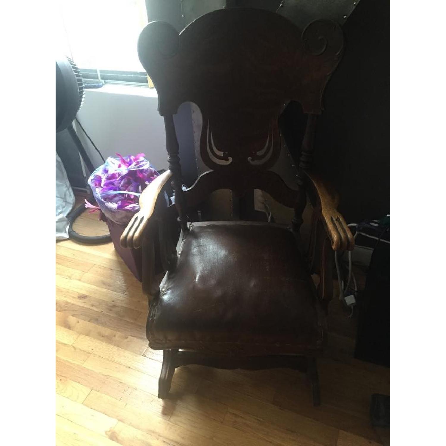 A.H. Schram and Sons of Sheboygan Antinque Rocking Chair - AptDeco