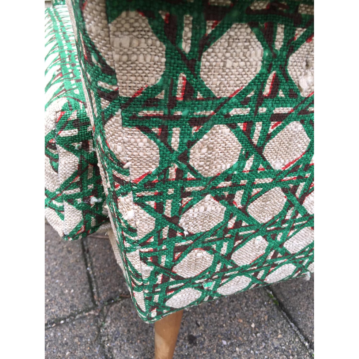 Mid-Century Modern Tweed Fabric Lounge Chairs - Pair - AptDeco