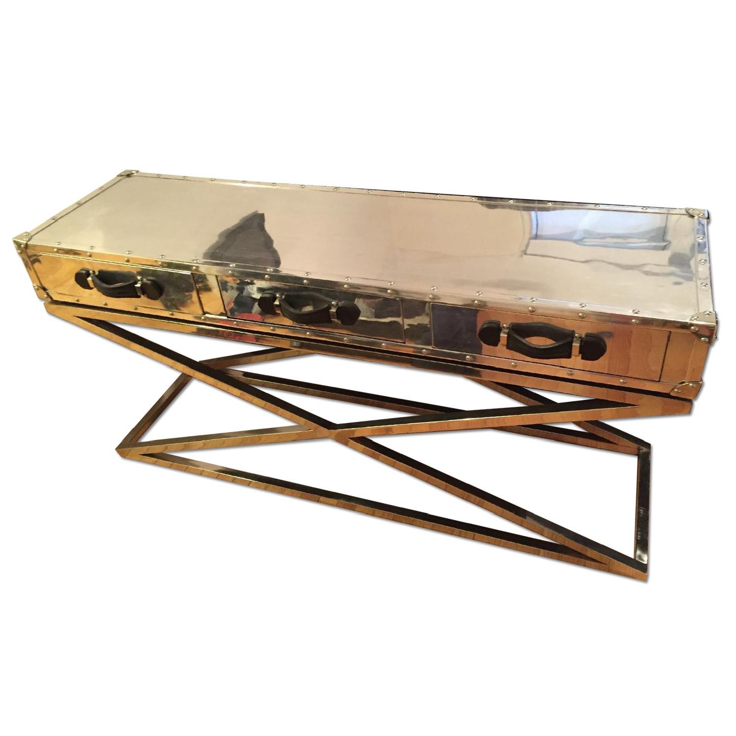 Restoration Hardware Trans-Atlantic Steamer Trunk - AptDeco