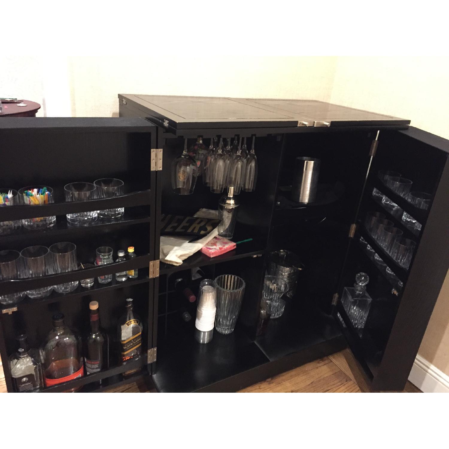 Crate & Barrel Steamer Bar Cabinet - AptDeco