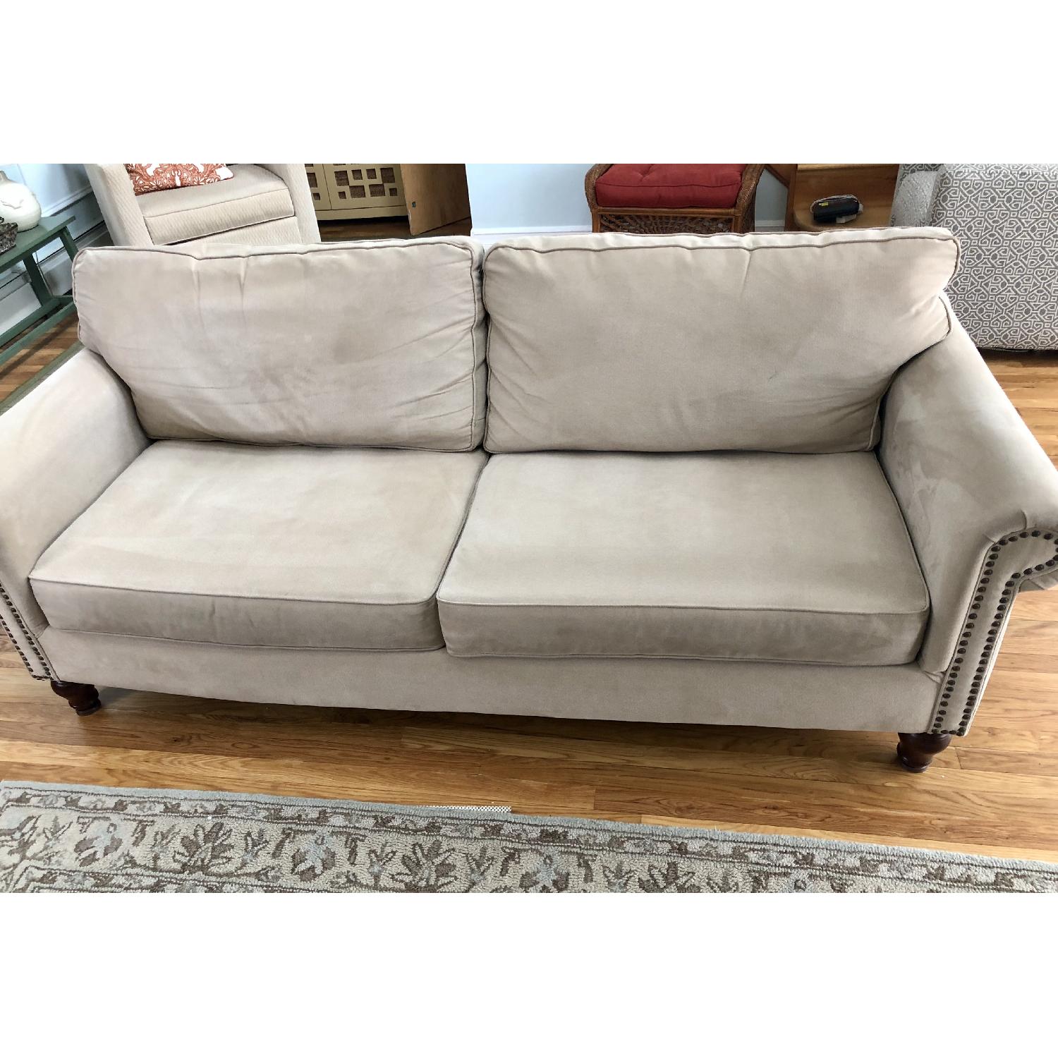 Pier 1 Beige Sofa - AptDeco