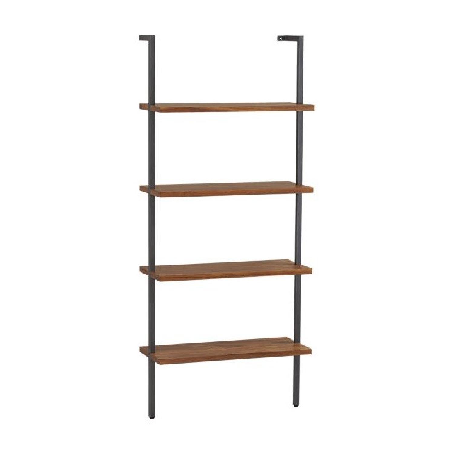 CB2 Helix Acacia Bookcase - AptDeco