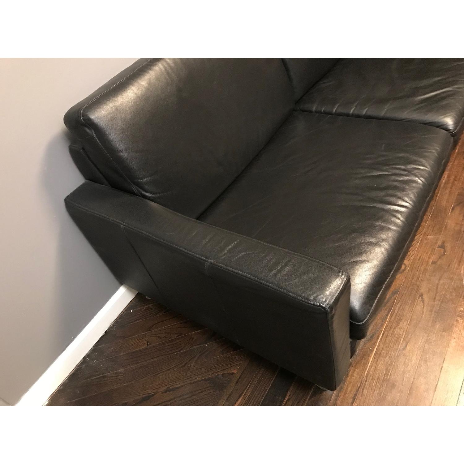 Muji Black Leather Sofa