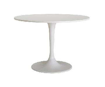 Ikea Docksta White Round Dining Table - AptDeco
