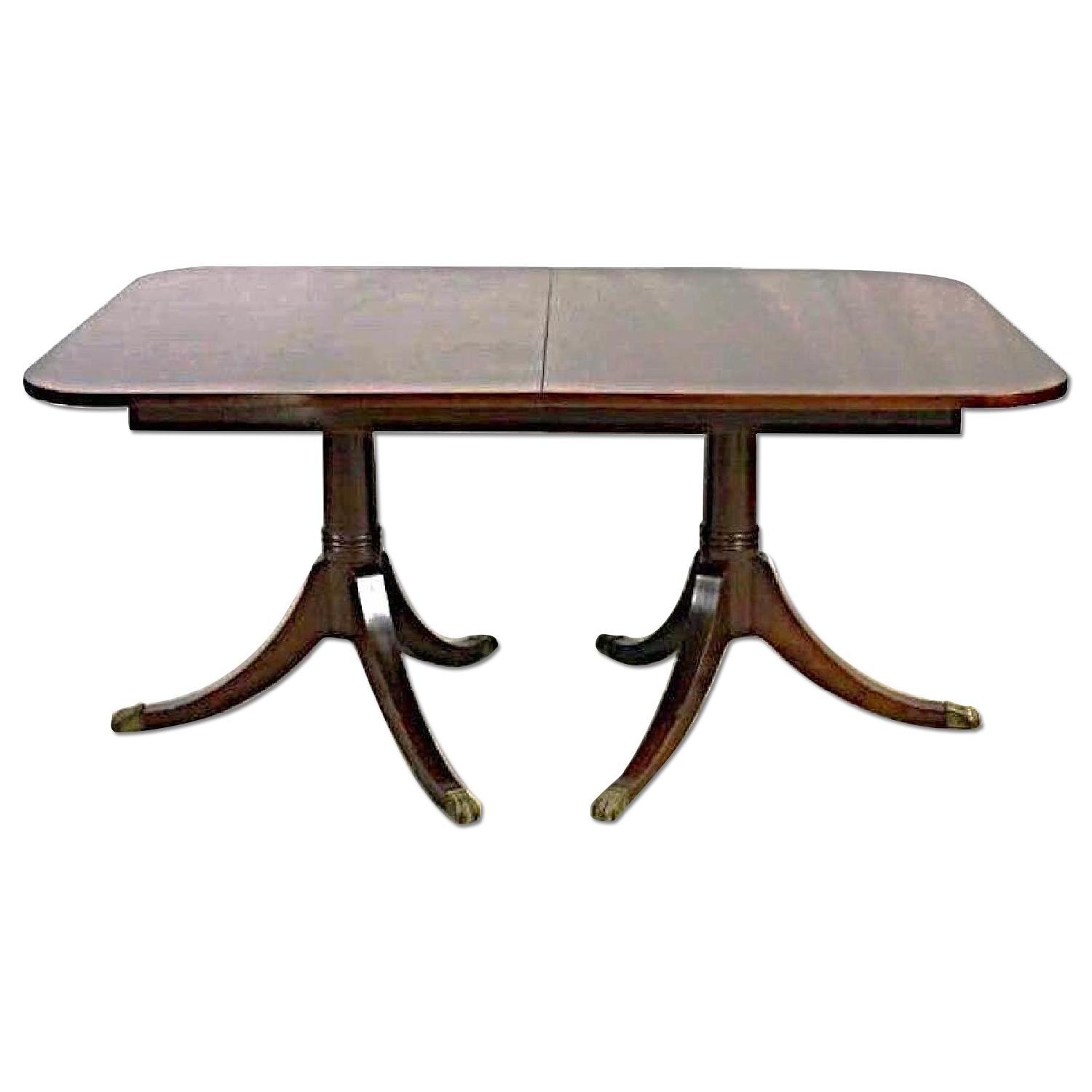 Vintage Sheraton Style Mahogany Extension Dining Table - AptDeco