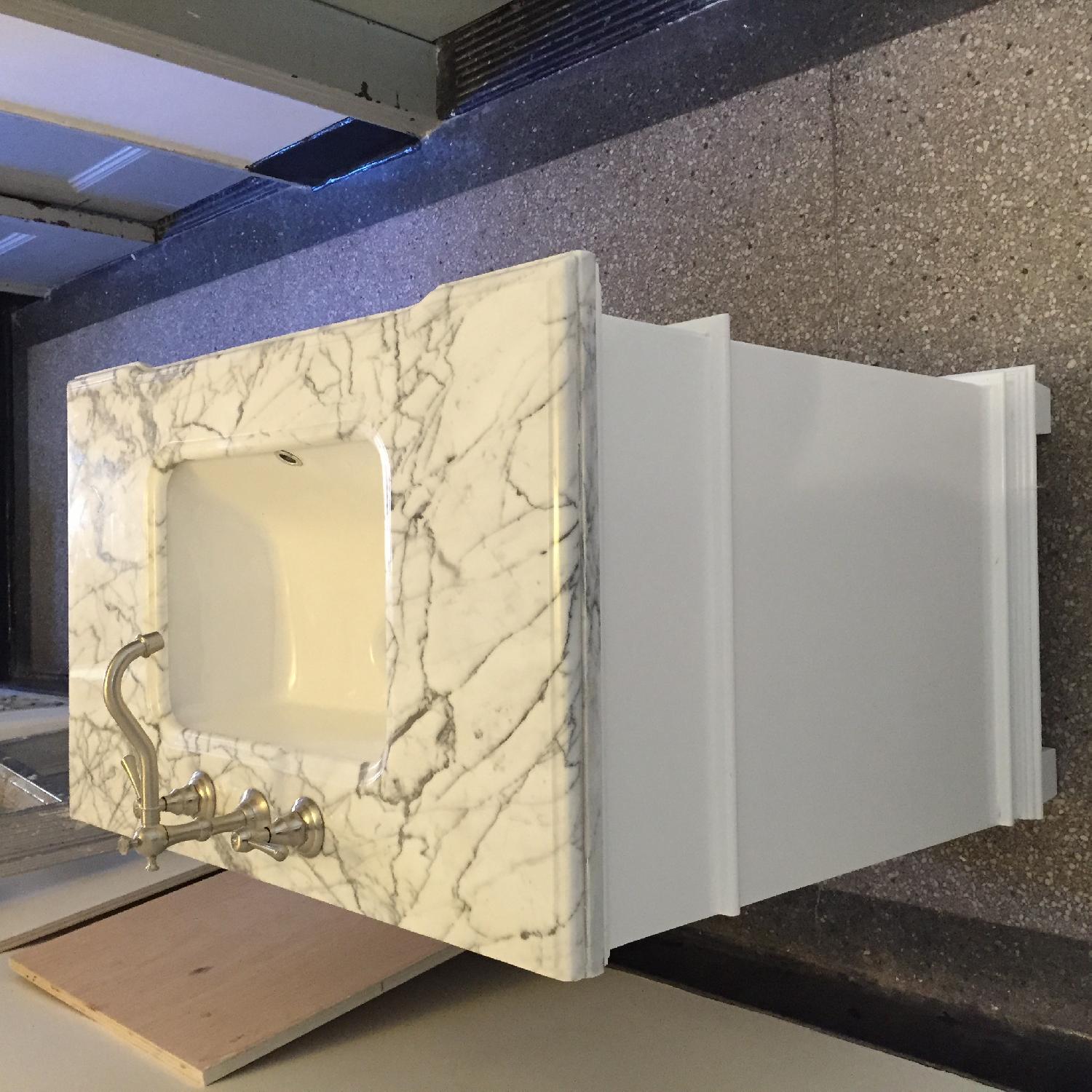 Kitchen Bath Collection Marble Top Bathroom Vanity - AptDeco