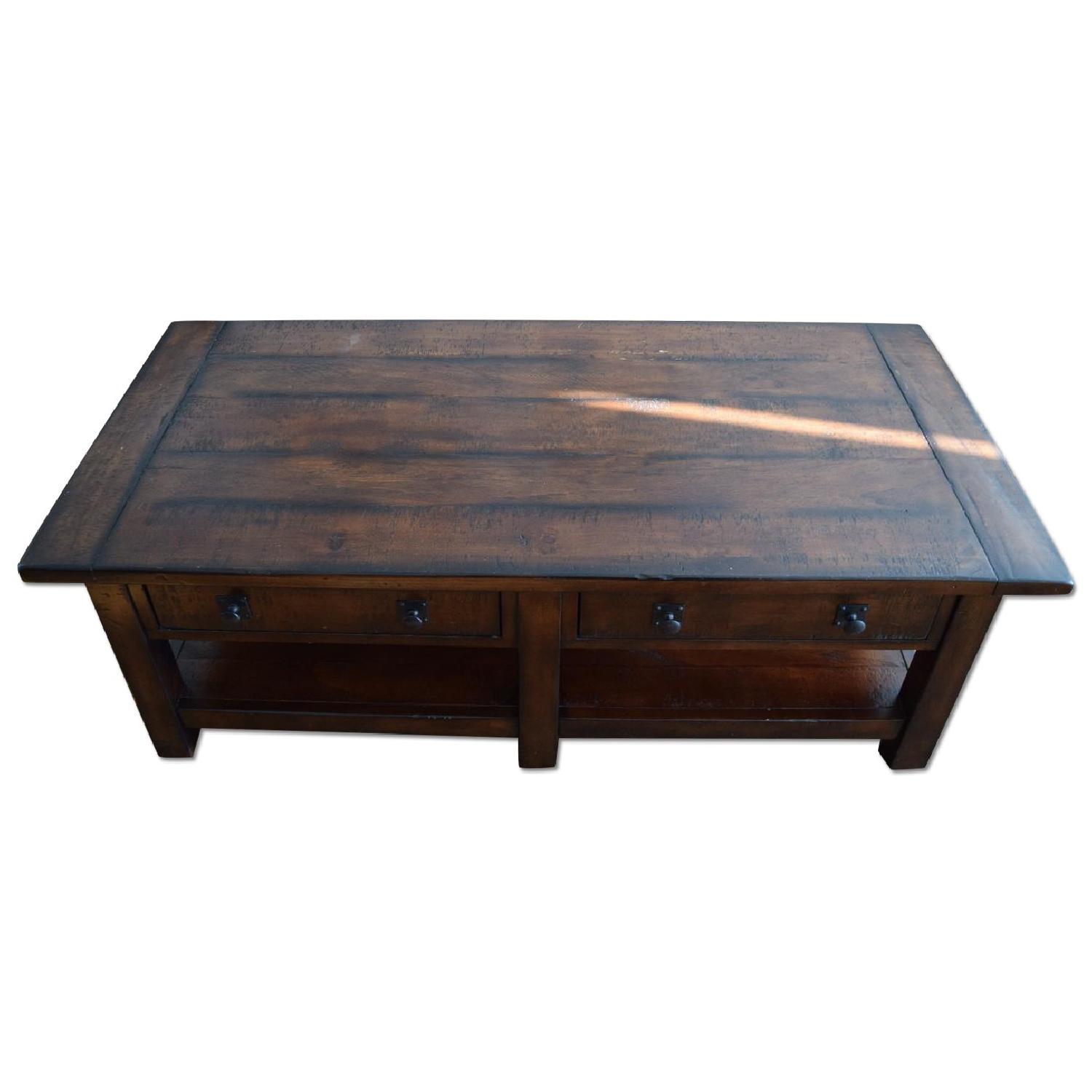 Pottery Barn Benchwright Rectangular Coffee Table - AptDeco