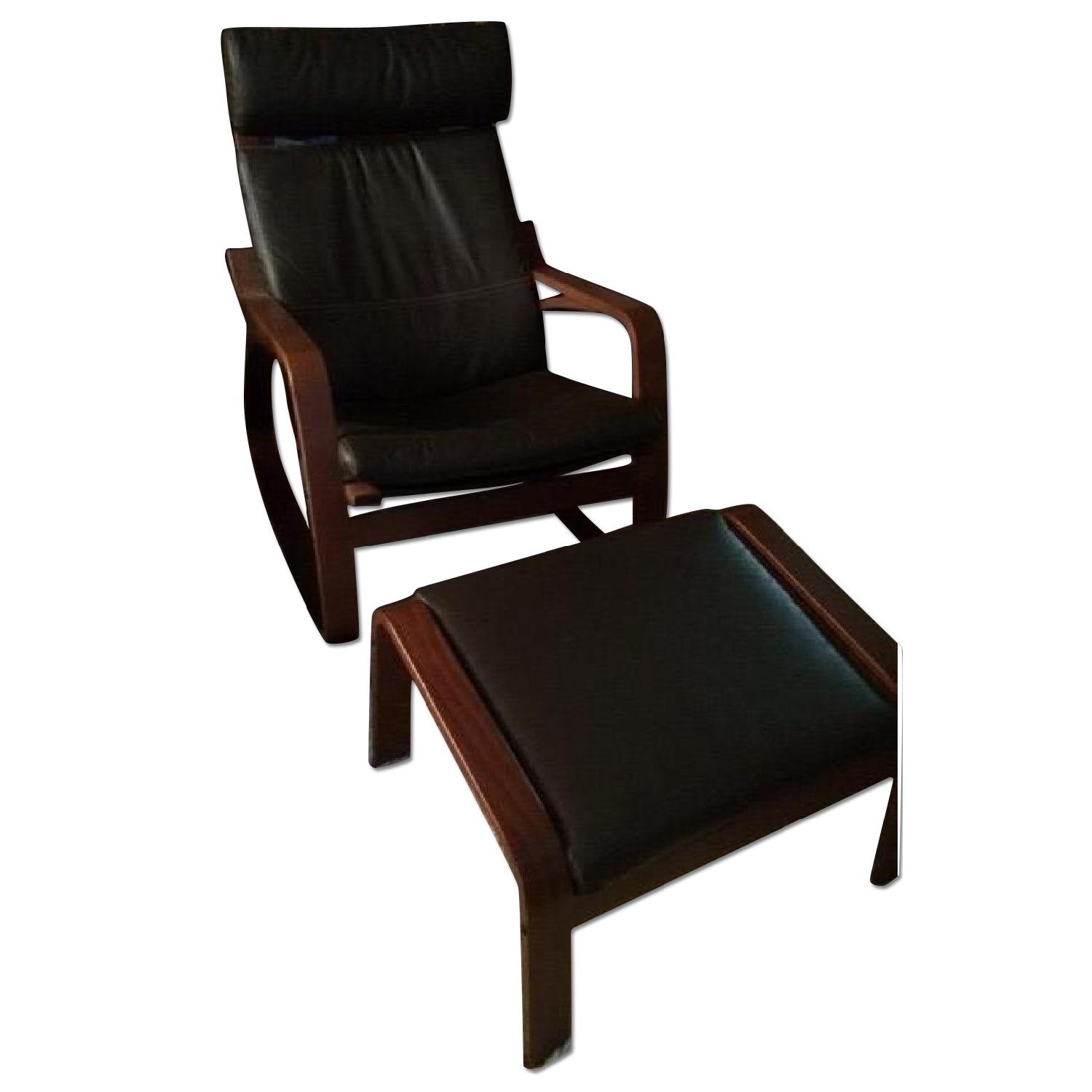Ikea Poang Rocker & Ottoman - AptDeco