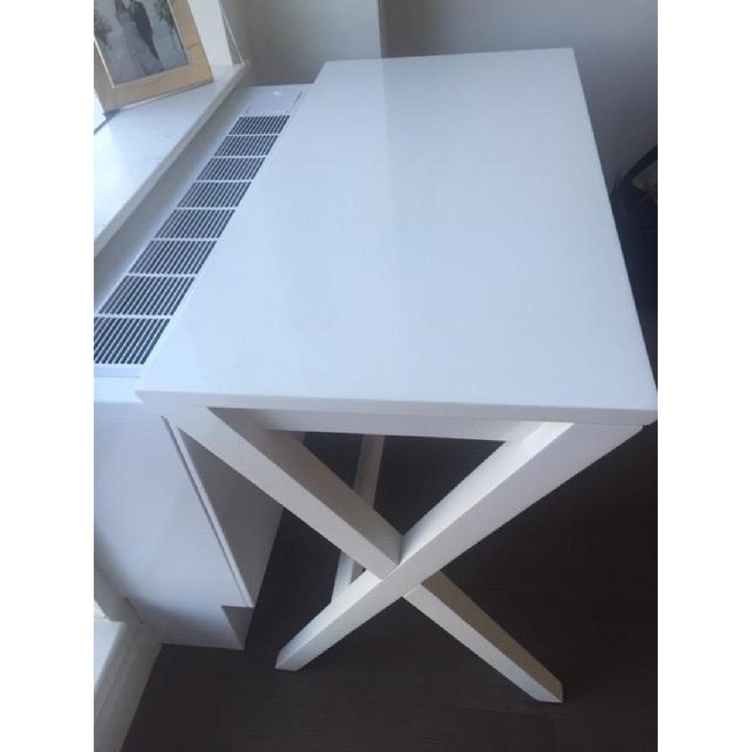 Crate & Barrel Spotlight Desk in White - AptDeco