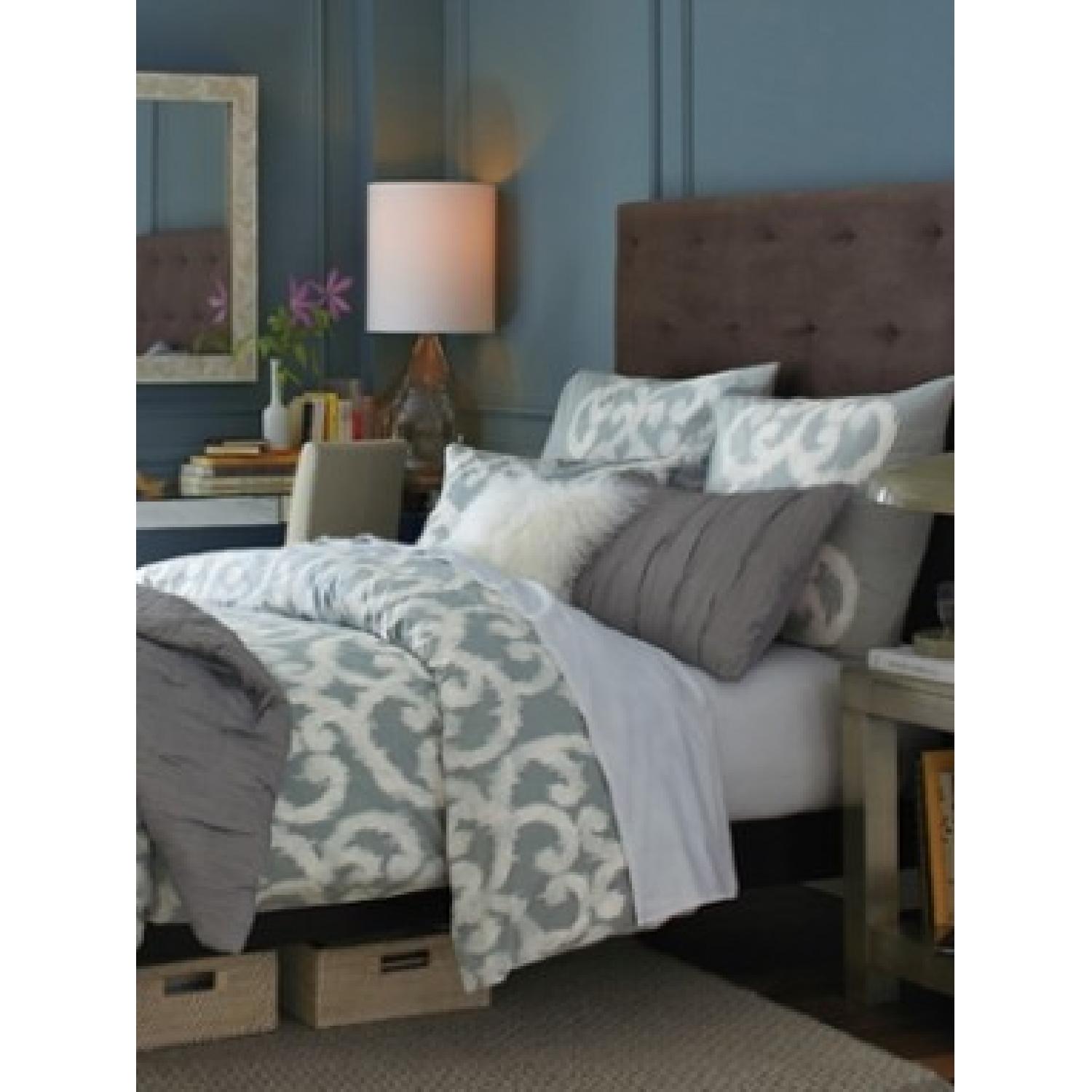 West Elm Tall Grid-Tufted Headboard - AptDeco