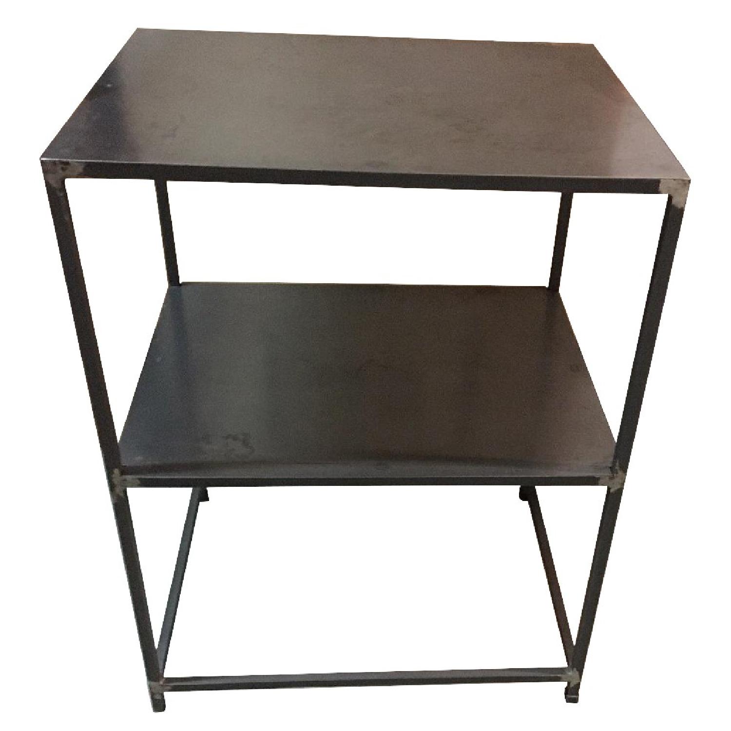 Industrial Metal Side Tables - 2 Available - AptDeco