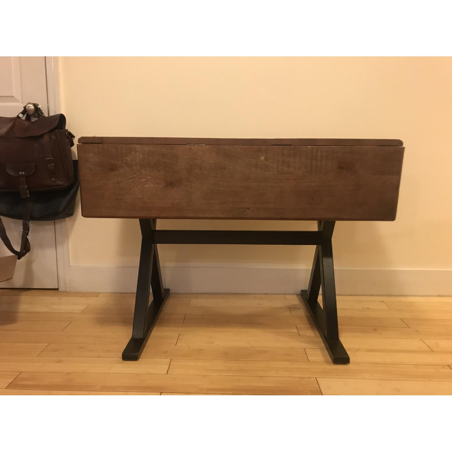 Target Threshold Square Drop Leaf Rustic Dining Table - AptDeco