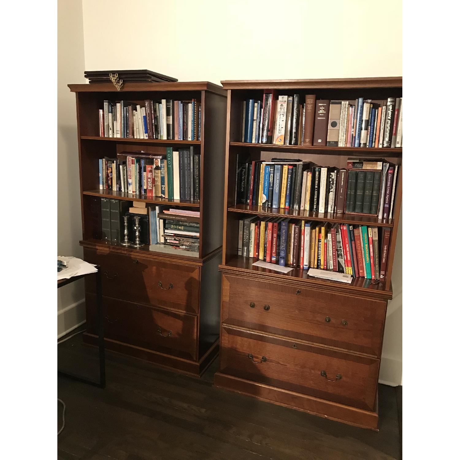 Bombay Company Bookcases w/ File Cabinet - AptDeco