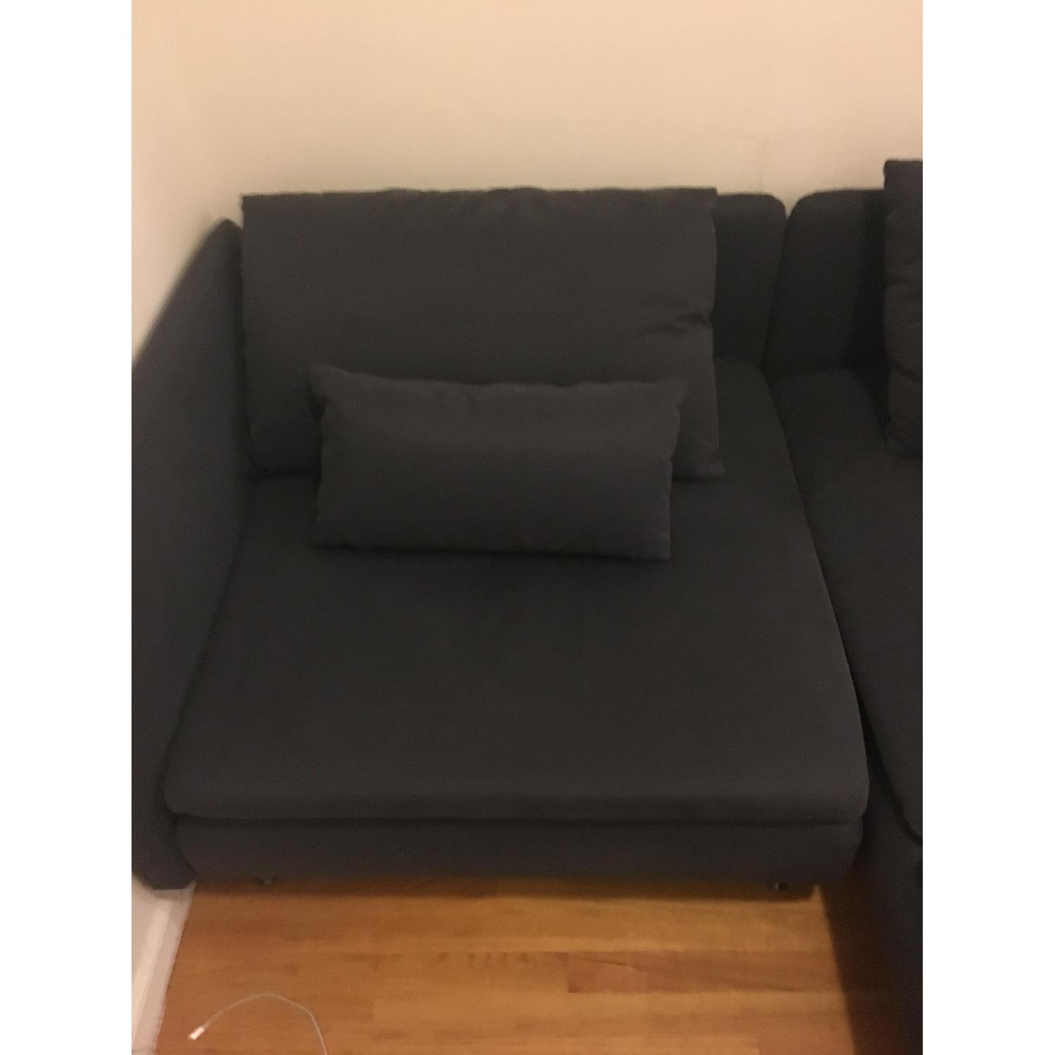 Ikea Soderhamn Dark Gray 2-Piece Sectional Sofa - AptDeco