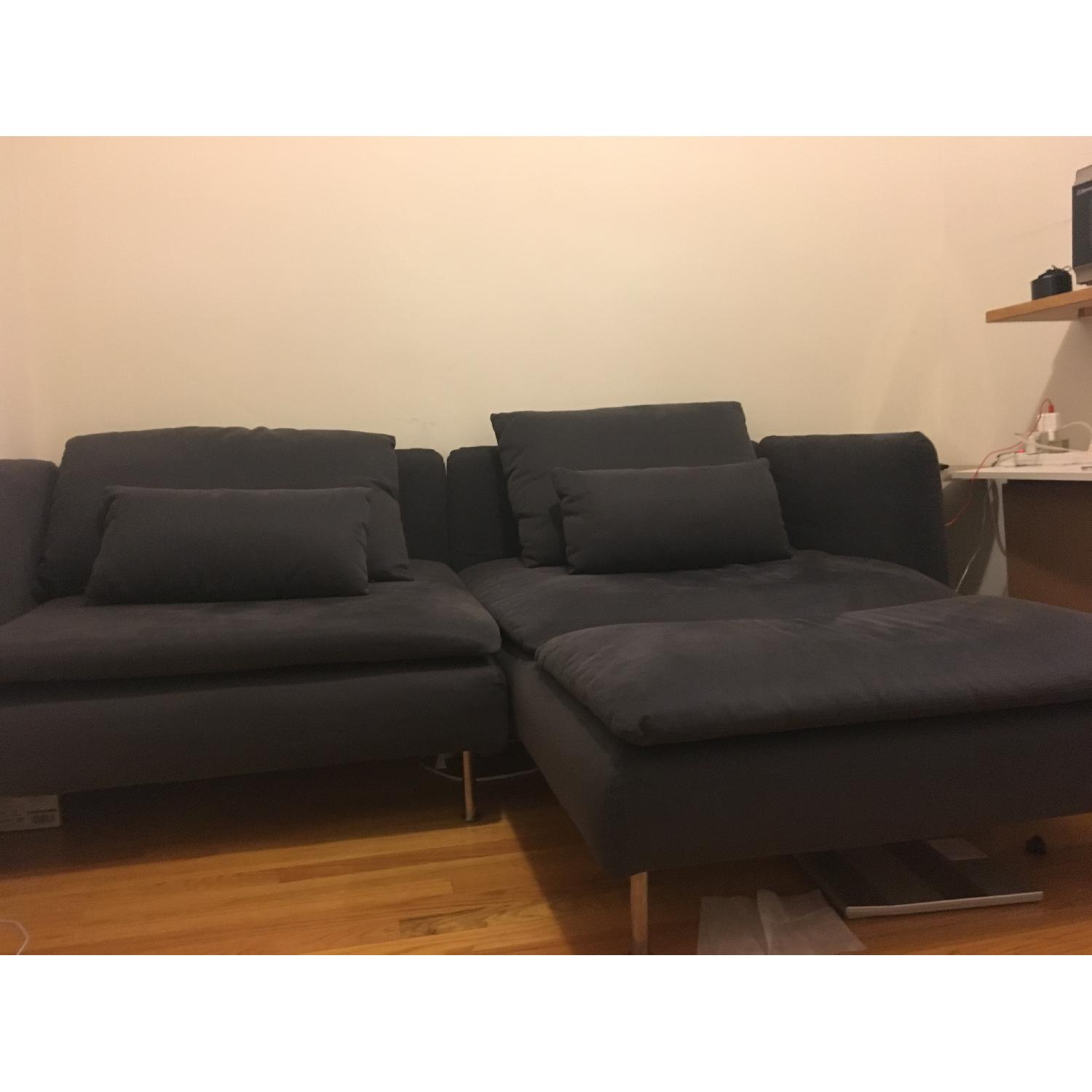 Ikea Soderhamn Dark Gray 2-Piece Sectional Sofa - AptDeco