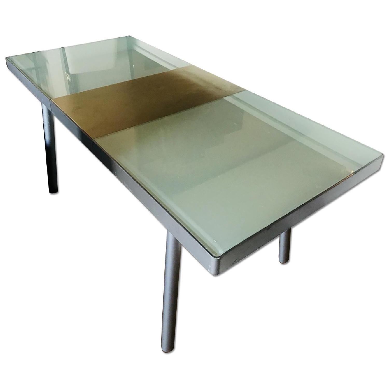 Tempered Glass Expandable Dining Table - AptDeco