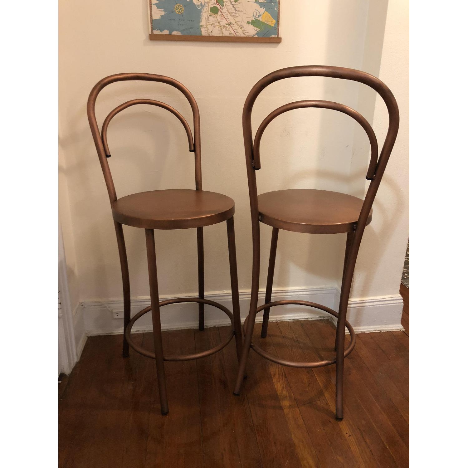 Anthropologie Copper Brasserie Counter Stool - AptDeco