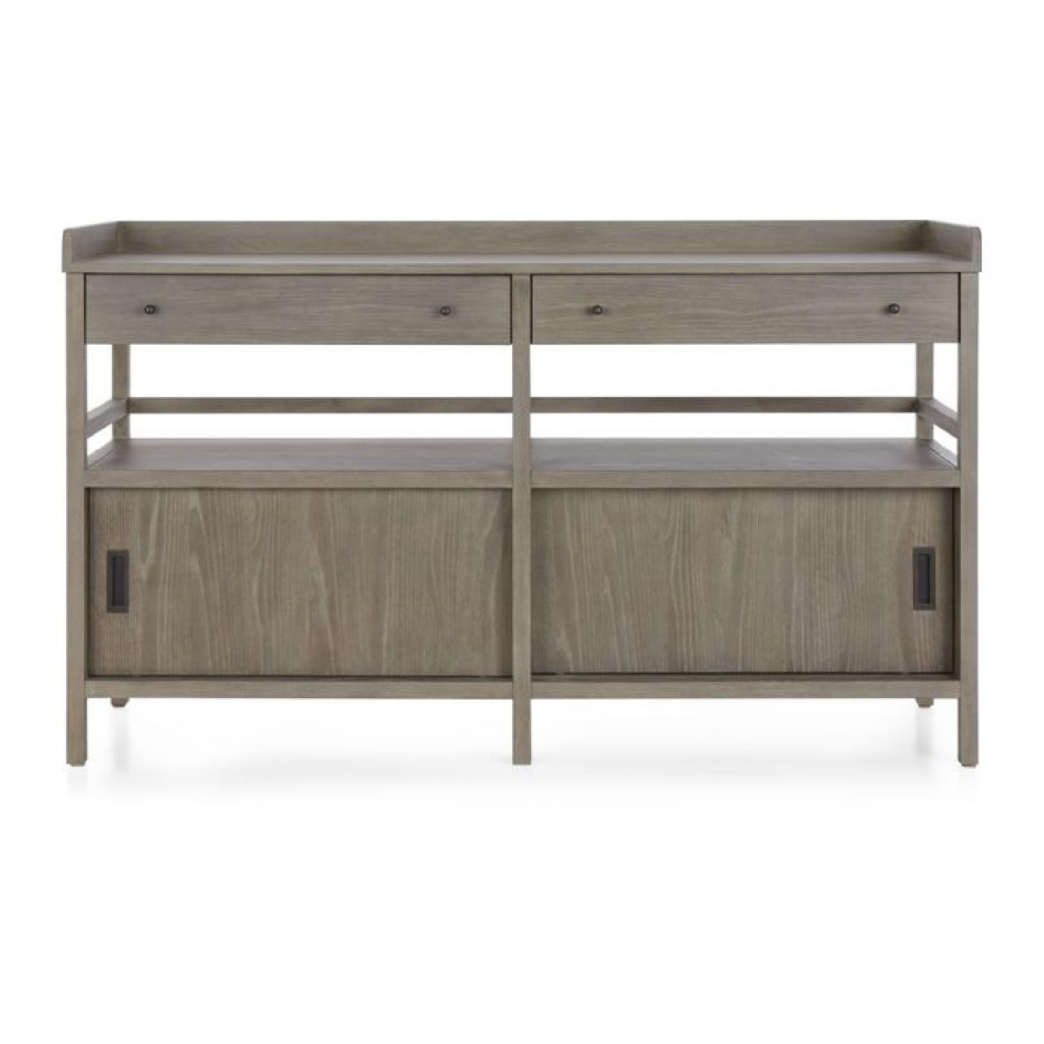 Crate & Barrel Brookline Grey Wood Sideboard/Buffet - AptDeco
