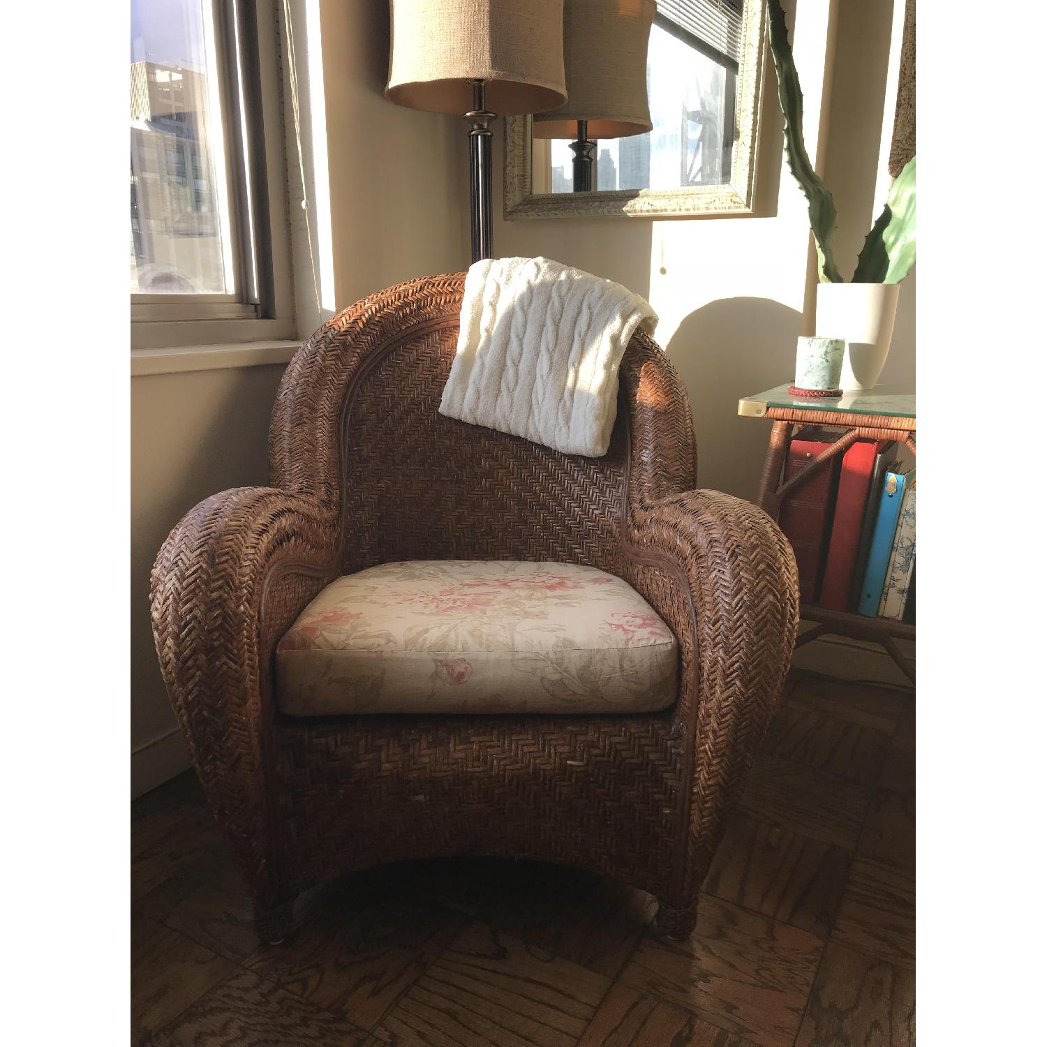 Pottery Barn Malabar Rattan Chair - AptDeco