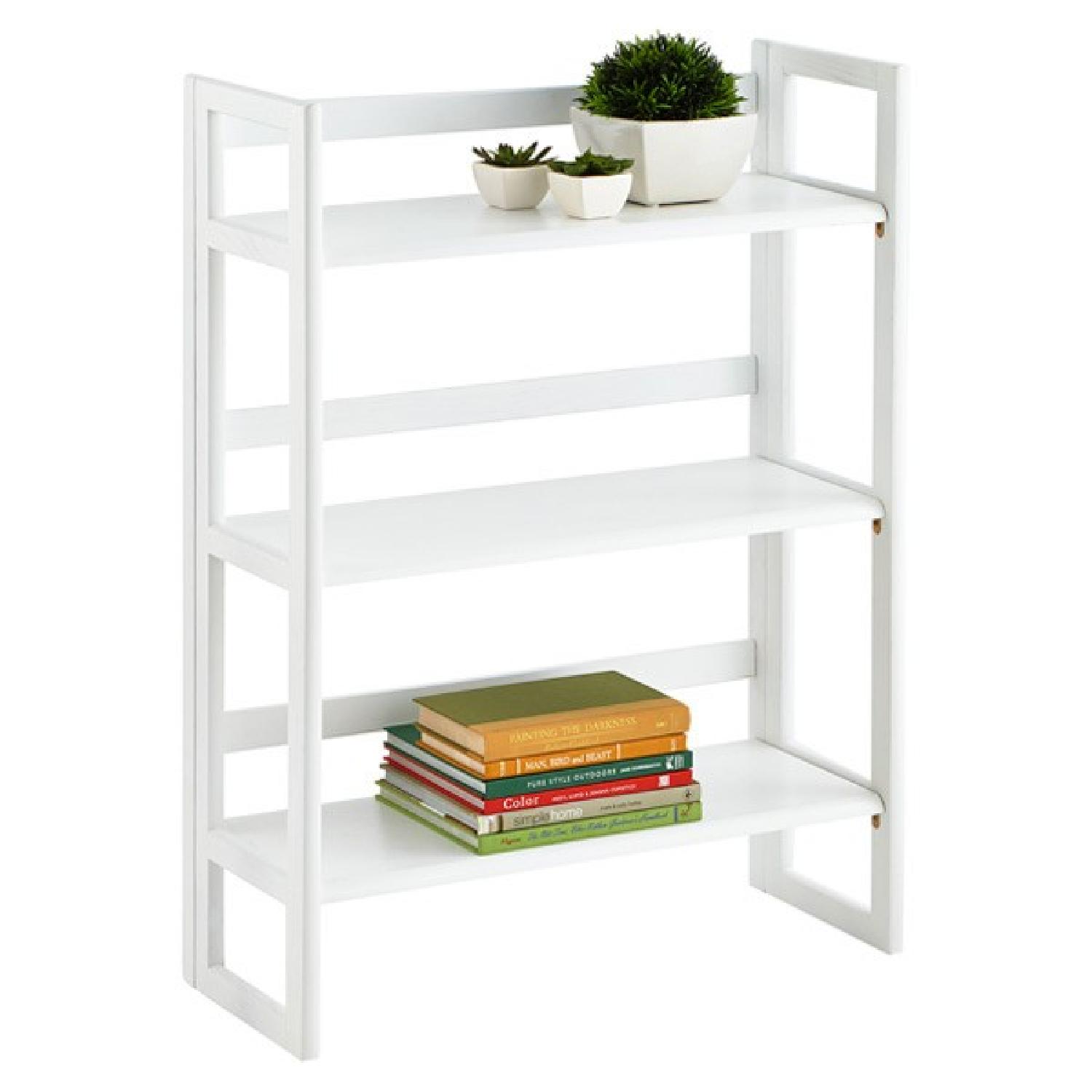 Container Store Stacking Foldable Wood Bookcase - AptDeco