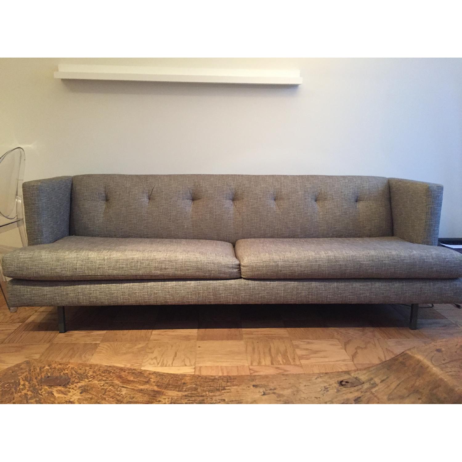CB2 Avec Sofa w/ Brushed Stainless Steel Legs - AptDeco