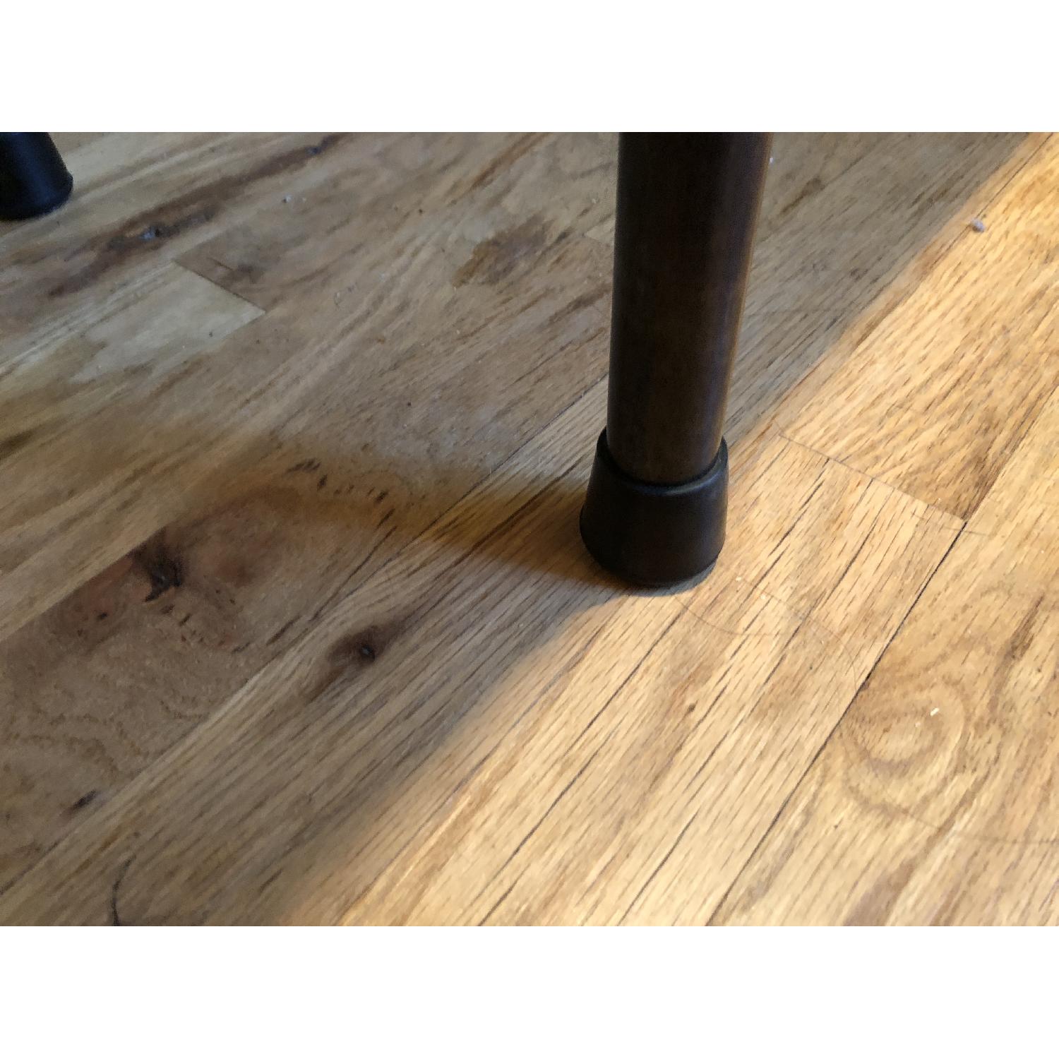 Pipe Rustic Industrial Solid Wood Butcher Block Black Table - AptDeco