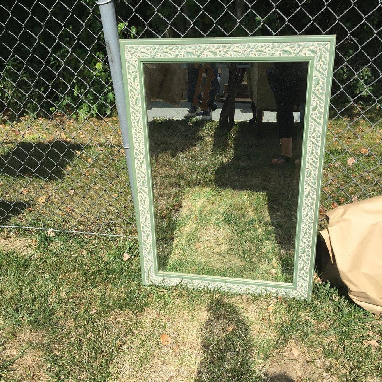Nature-Themed Green Mirror - AptDeco