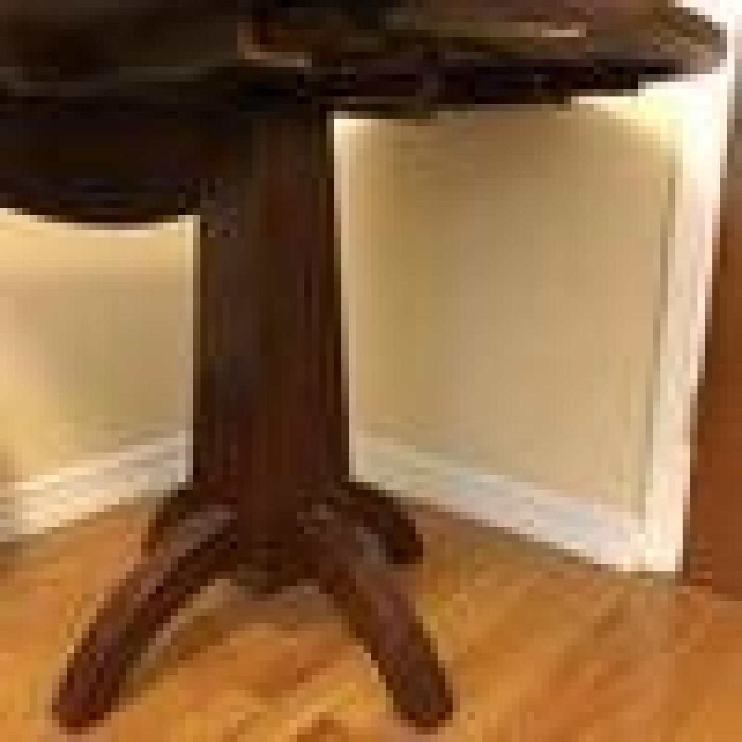 Anthropologie Wood Drop-Leaf Round Dining Table - AptDeco