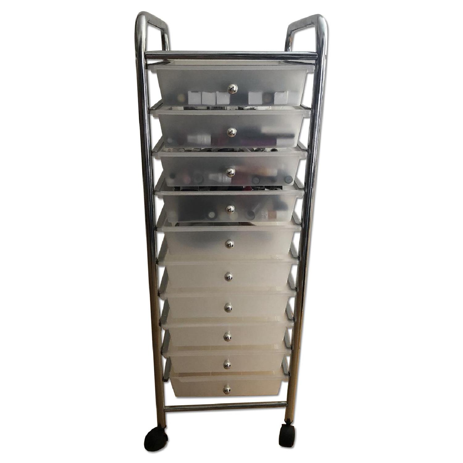 10 Drawer Clear Storage Cart - AptDeco