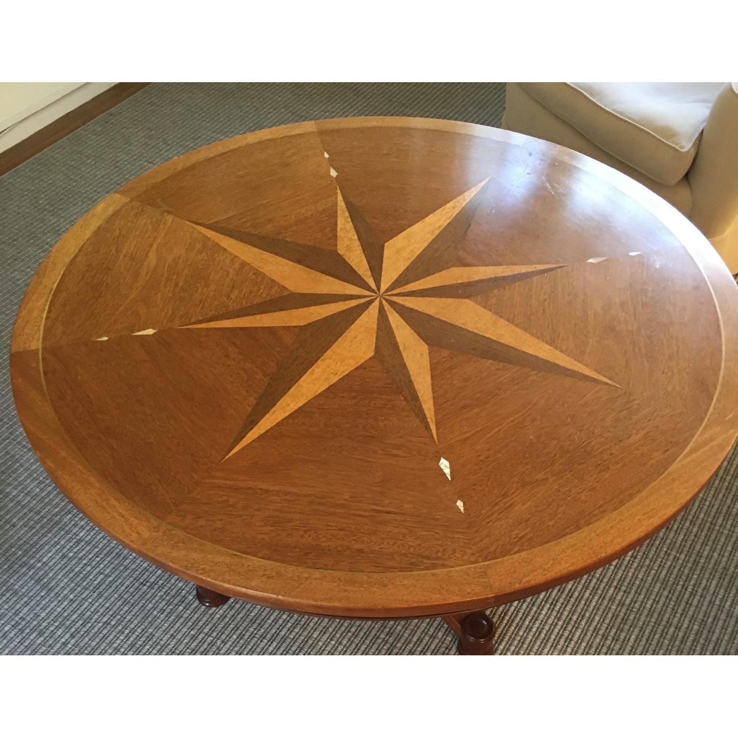Vintage Compass Rose Coffee Table - AptDeco