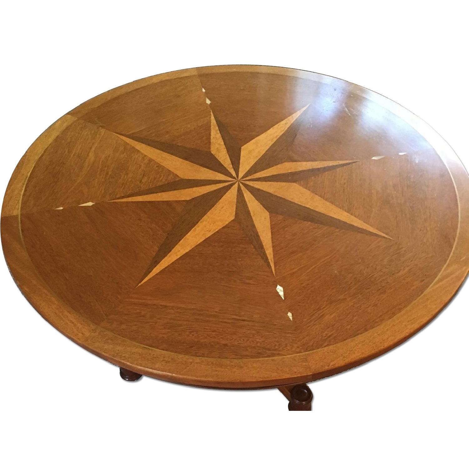 Vintage Compass Rose Coffee Table - AptDeco