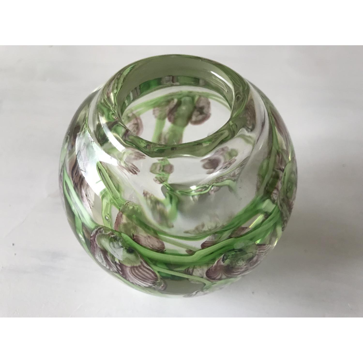 Cased Floral Paperweight Vase - AptDeco
