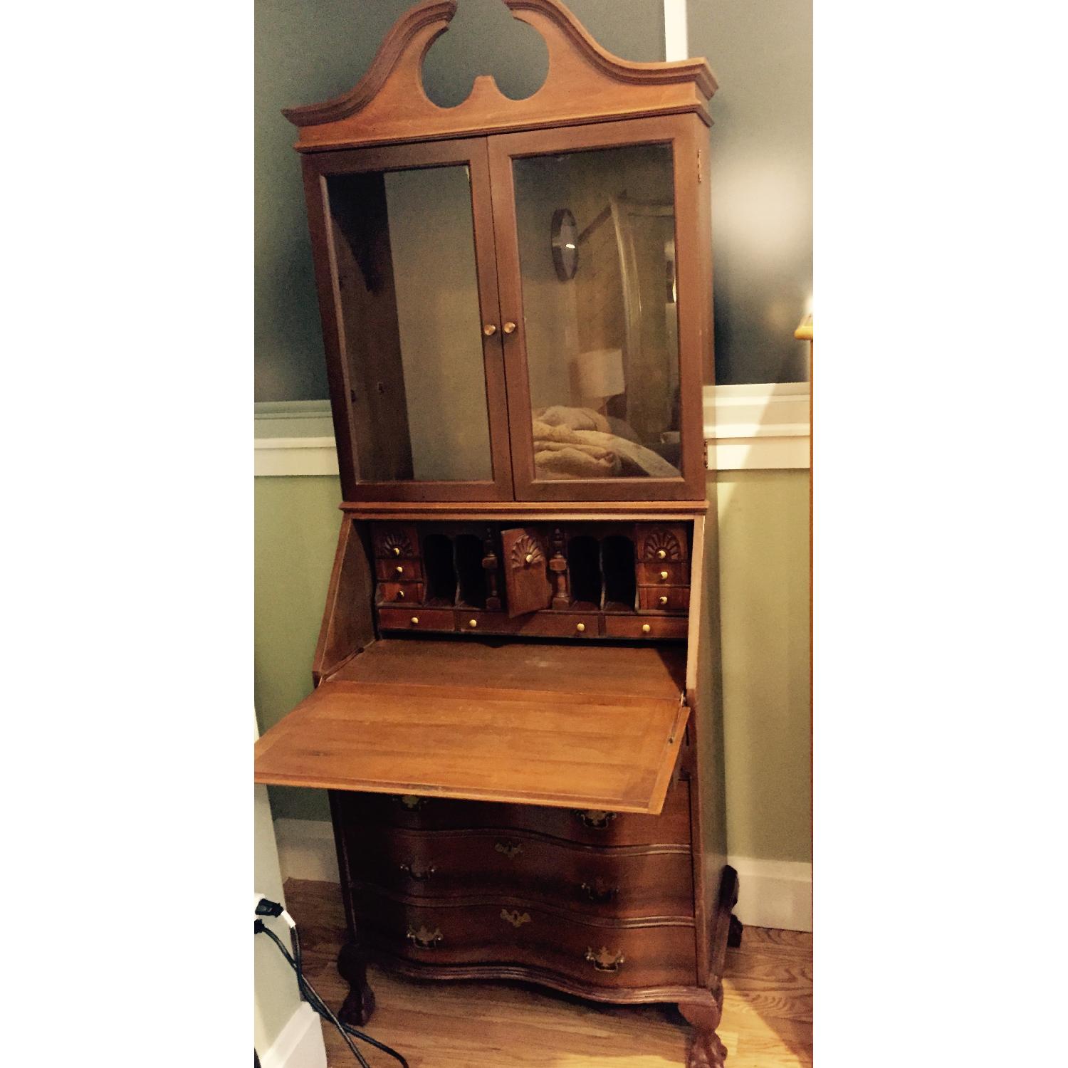 Antique Governor Winthrop Style Secretary Desk - AptDeco