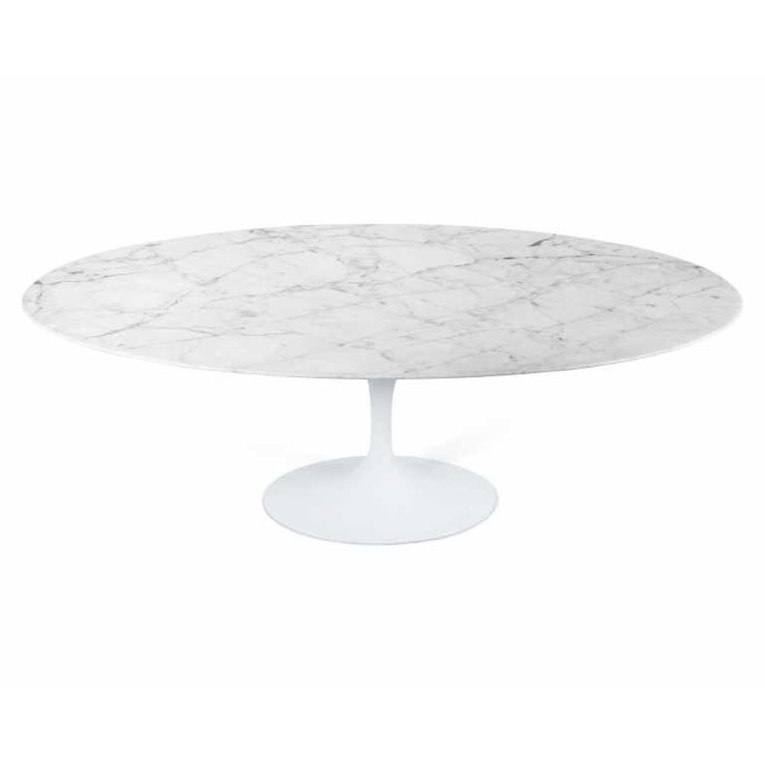 Rove Concepts Tulip Oval Marble Dining Table - AptDeco