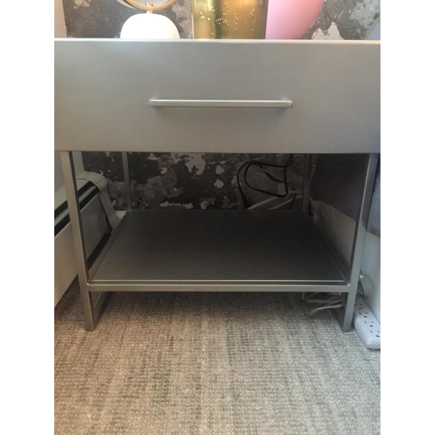 CB2 Proof Metal Nightstand/Side Table - AptDeco