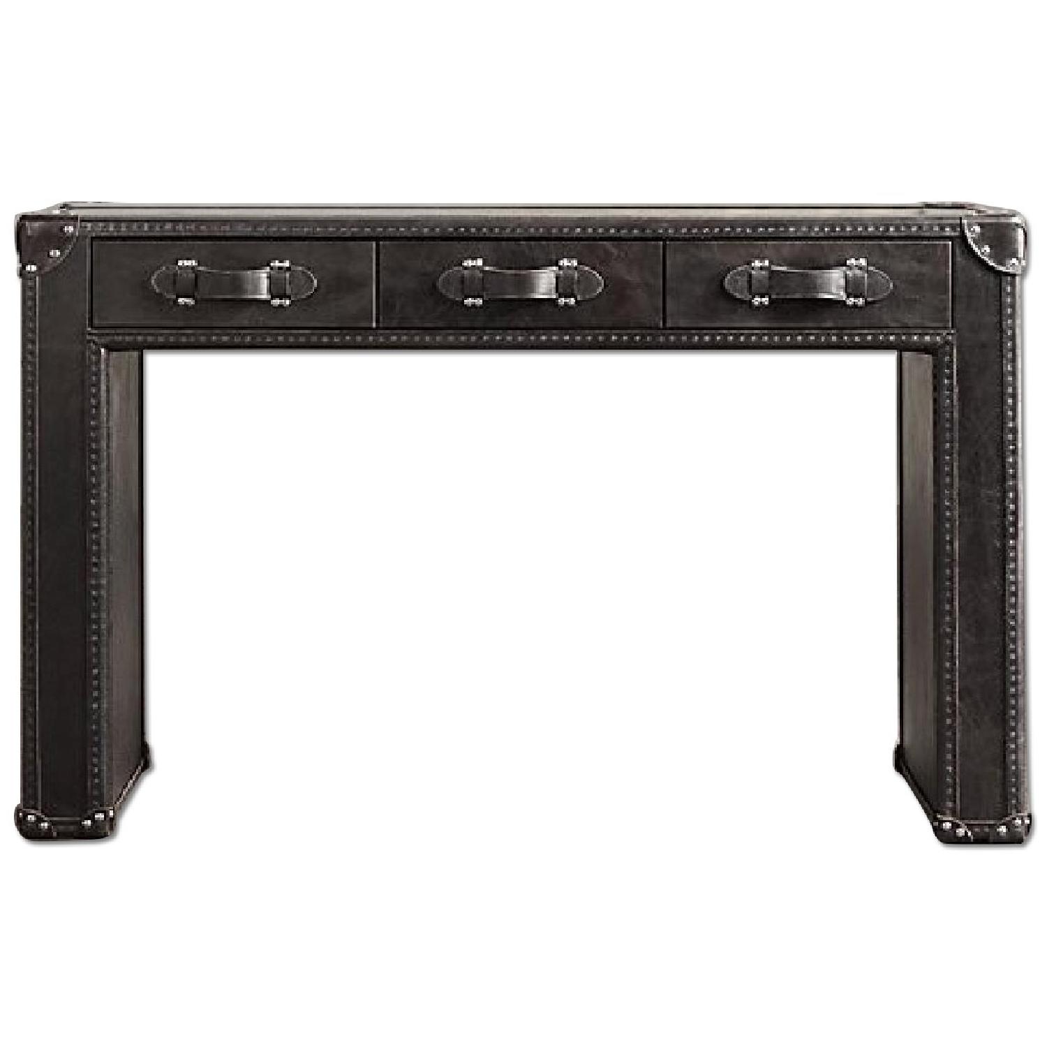 Restoration Hardware Mayfair Steamer Trunk 3-Drawer Desk - AptDeco