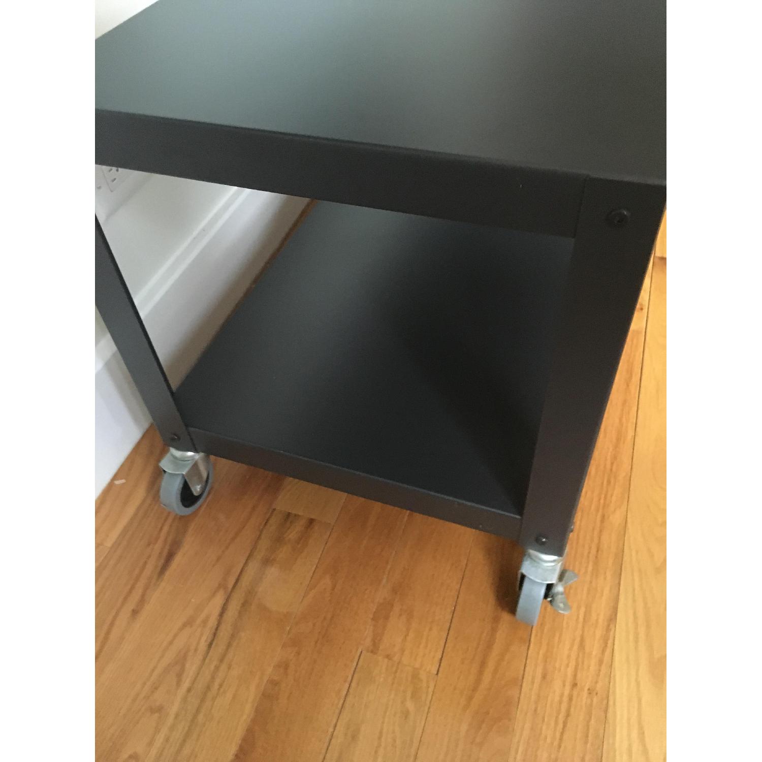 CB2 Carbon Go Cart Rolling TV Stand - AptDeco