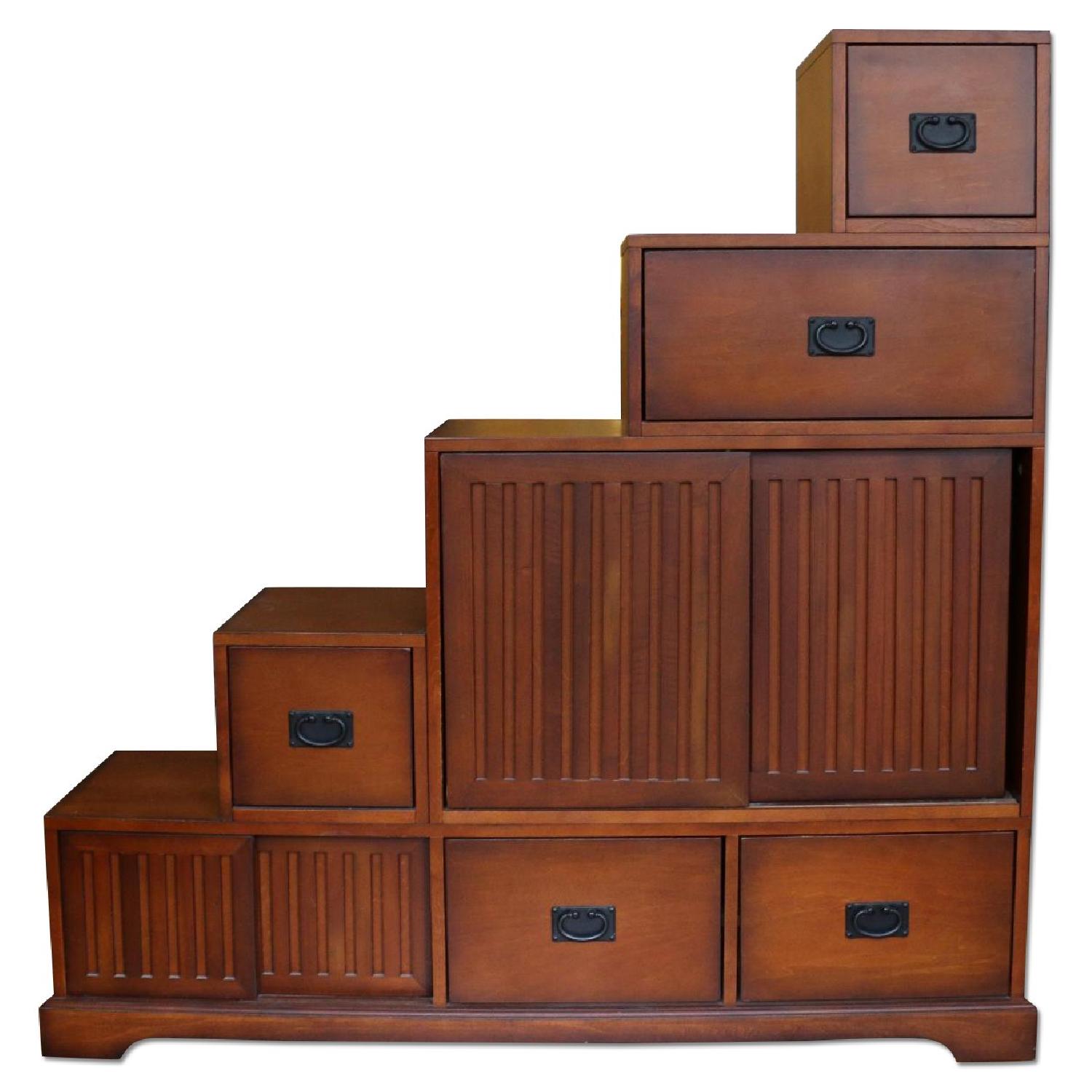 Oriental Tansu Step Chest - AptDeco
