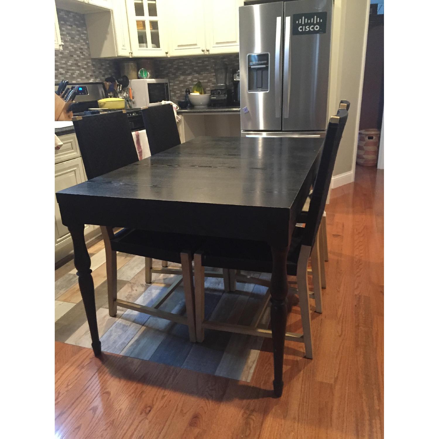 West Elm Solid Wood Extension Dining Table w/ 4 Shaker Style Chairs - AptDeco